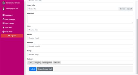 Github Sheptianbagjautamalaravel6 Toko Bukuonline Back Toko Buku Online Admin Menggunakan