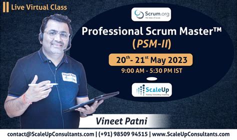 Professional Scrum Master Psm Ii May Vineet Patni