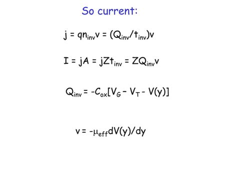 Nature Of Mosfet Operation Characteristics Curve Ppt