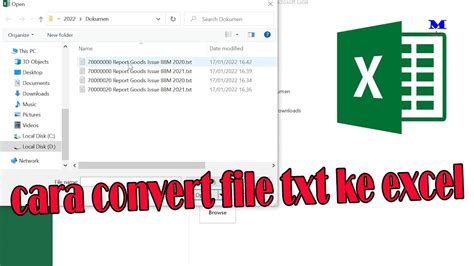 Cara Convert File Txt Ke Excel Youtube