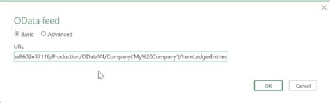 Using Business Central Odata Feeds To Get Data Into Excel