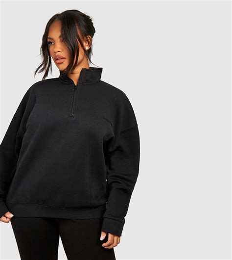 Buy Boohoo Oversized Half Zip Sweatshirt And Legging Set In Black