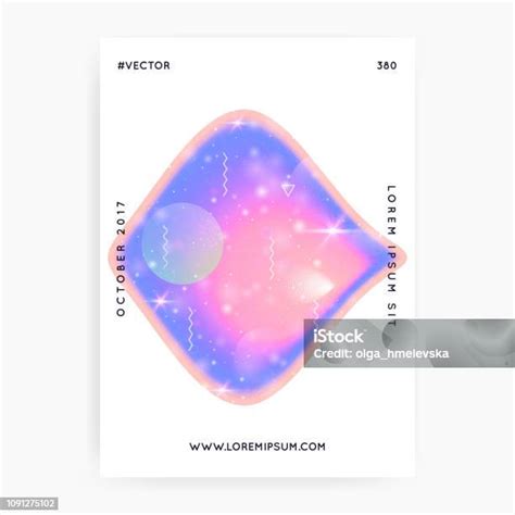 유니콘 플라이어입니다 귀여운 레인 보우 홀로그램입니다 공주 홀로그램 그라데이션입니다 가솔린에 대한 스톡 벡터 아트 및 기타