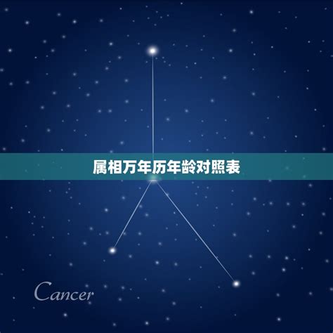 属相万年历年龄对照表快速查找你的年龄 星辰运势