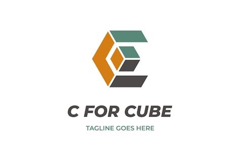 Lettre Initiale Géométrique Minimaliste Simple C Pour Vecteur De