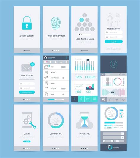 Interface And UI Design Elements Vector Illustrations 2094114 Vector Art At Vecteezy