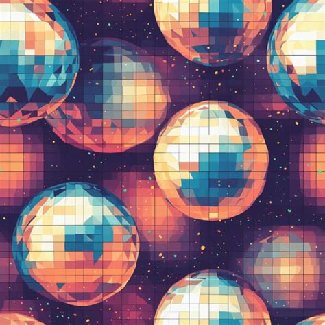 Download Colorful Disco Balls Pattern Patterns Online Creative Fabrica