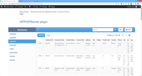 Wordpress Template For Phprunner And Asprunnernet