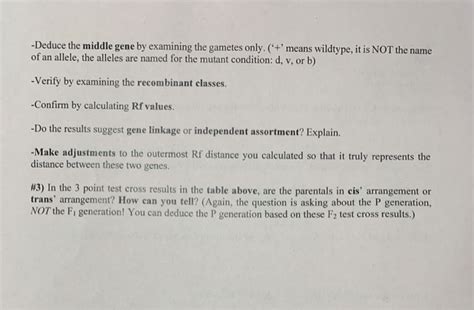 Solved 1 Consider The Following Two Point Test Cross