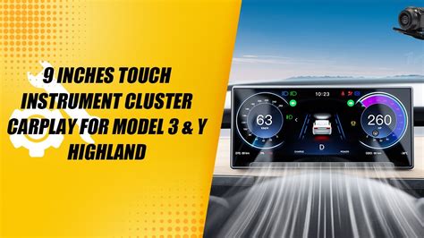 Tlyard F9 9 Inches Touch Instrument Cluster Carplay For Model 3 And Y
