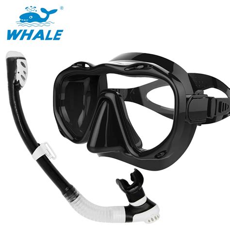 Underwater Full Dry Diving Goggles Breathing Tube Diving Mask Snorkel