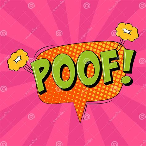 Poof Comic Sound Speech Effect Bubble In Trendy Retro Style