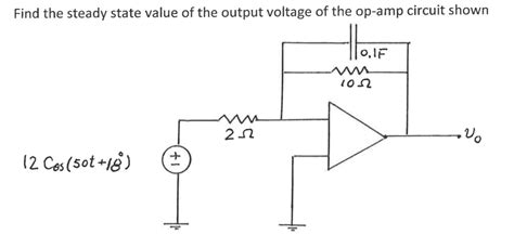 solved find the steady state value of the output voltage of