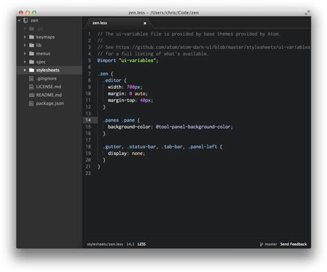 Github Defunkt Zen Distraction Free Writing For Atom