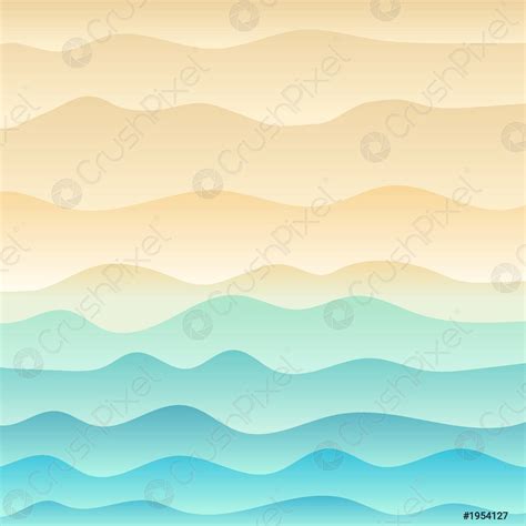 Tropical Beach And Wave Blue Sea Background Stock Vector 1954127