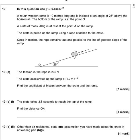 A Level Aqa Maths Pure Modelling With Functions In This Question Use G 98