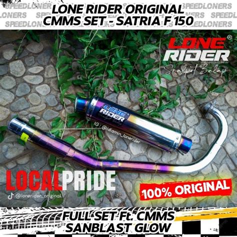 Jual LONE RIDER ORIGINAL Knalpot LR Satria Fu Cmms Set Sanblast Glow