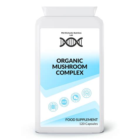 Organic Mushroom Complex 120 Capsules Phil Richards Nutrition Lab
