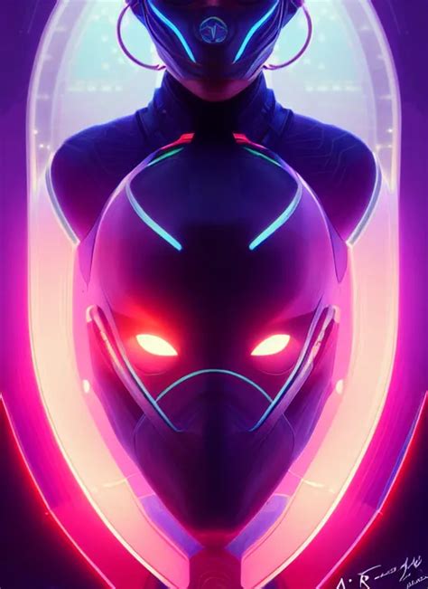 Symmetry Portrait Of Ninja Sci Fi Tech Wear Stable Diffusion