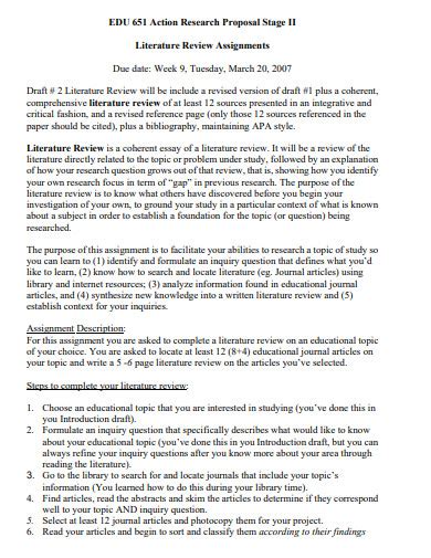 19 Apa Literature Review Examples To Download