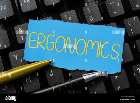 Signo De Texto Que Muestra La Ergonomía Concepto Que Significa Adaptar