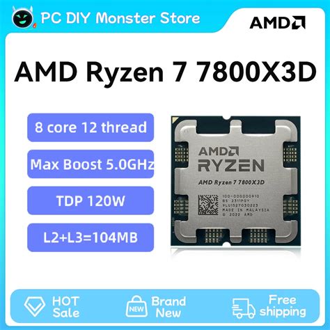 New Amd Ryzen 7 7800x3d Cpu Ryzen Processor 8 Core 16 Thread 120w 5nm