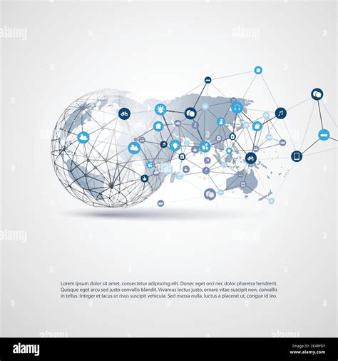 Internet Of Things Cloud Computing Design Concept With Icons Digital Network Connections
