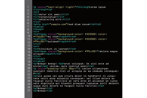 Html Simple Code Vector Colorful Afbeelding Door Pikepicture · Creative Fabrica