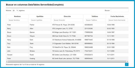 Buscar En Columnas Datatables Completo Baulphp