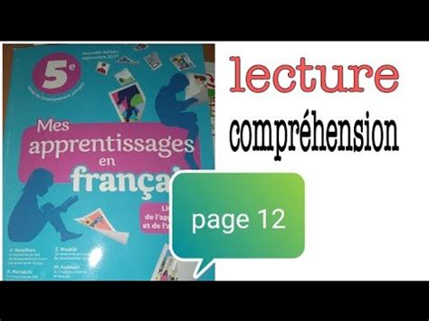 Mes apprentissages en français 5ème année primaire lecture