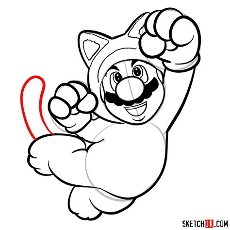 How To Draw Cat Mario Super Mario 3d World Sketchok Easy Drawing Guides