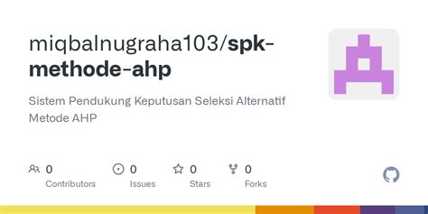 GitHub Miqbalnugraha103 Spk Methode Ahp Sistem Pendukung Keputusan Seleksi Alternatif Metode AHP