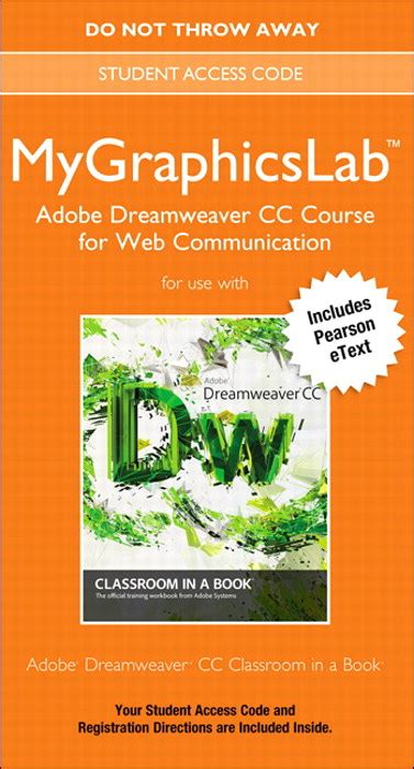 Mylab Graphics Adobe Dreamweaver Cc Course For Web Authoring Peachpit