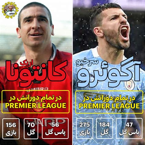 مقایسه آمار و ارقام سرخیو آگوئرو و اریک کانتونا در تمام دورانشان در پریمیرلیگ طرفداری