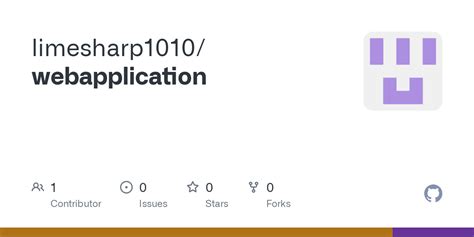 Github Limesharp1010webapplication