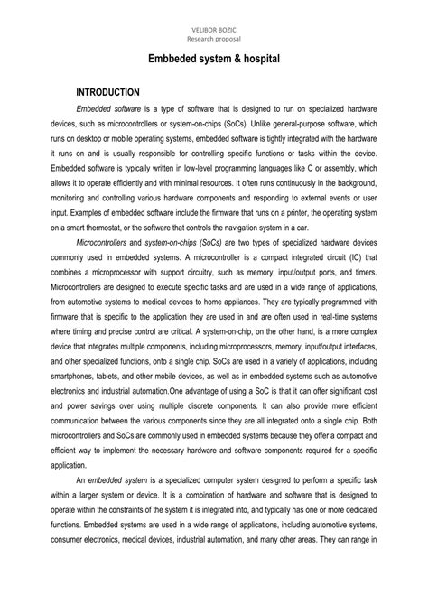 PDF Embbeded System Hospital