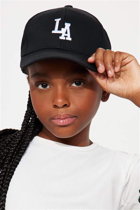 Mini La Representing Baseball Hat Black Fashion Nova