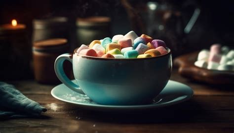 Lanche Gourmet Doce Na Mesa De Madeira Rústica Gerada Por Ia Foto Grátis