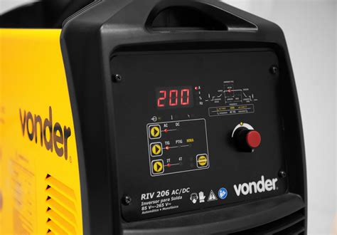 Inversor para Solda Eletrodo e TIG 200A RIV 206 AC DC Monofásico