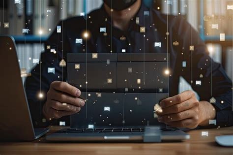 Document Management System Concept On Computer Premium Ai Generated Image