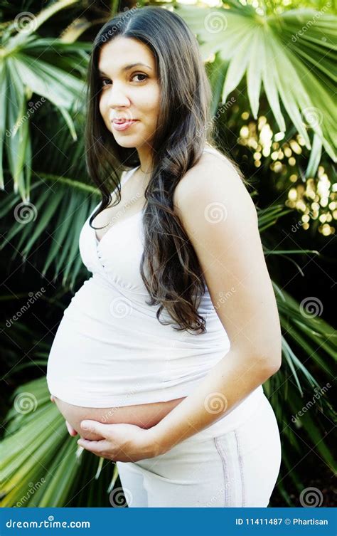 Attractive Heavily Pregnant Woman Stock Image Image Of Belly Girl