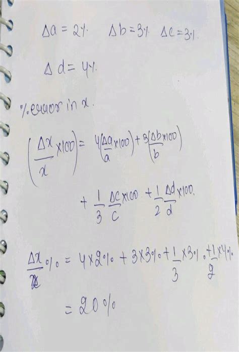 W If The Formula A Physical Quantity Is A4b3 X 13 12 And The