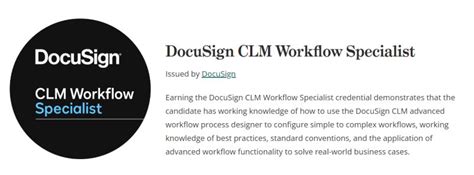 Kaleby Oliveira On Linkedin Another Docusign Certification Clm Workflow Specialist