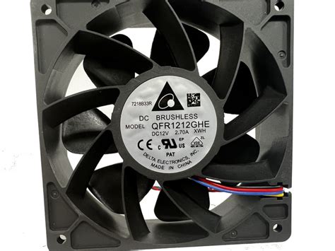 Вентилятор для асика 120 мм 4 pin Delta QFR1212GHE 2.7А 6000 об/мин для ...