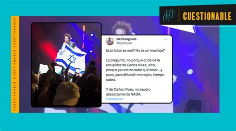 Foto De Carlos Vives Con Bandera De Israel Es De Un Concierto En Tel