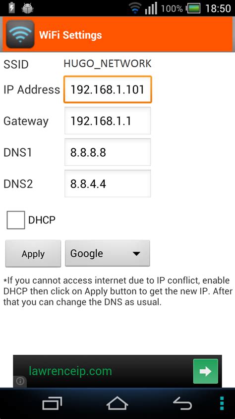 Wifi Settings Dnsipgatewayamazonesappstore For Android
