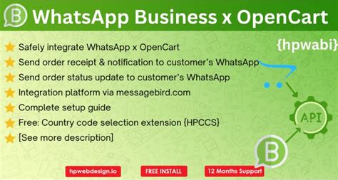 Opencart Whatsapp Business Api Integration Advanced