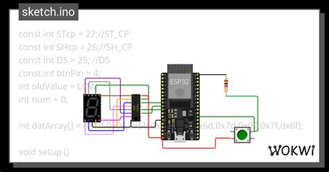 7 Seg Wokwi ESP32 STM32 Arduino Simulator