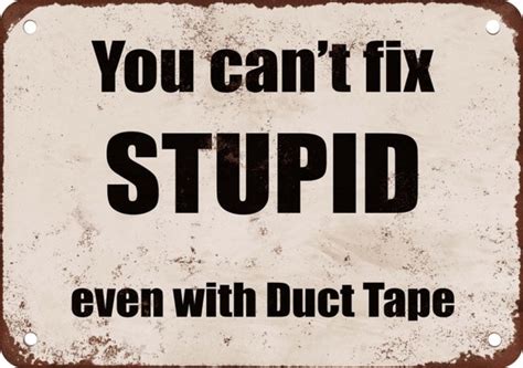 You Cant Fix Stupid Even With Duct Tape Funny By Wallcoloring