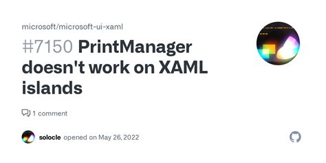 Printmanager Doesnt Work On Xaml Islands · Issue 7150 · Microsoft